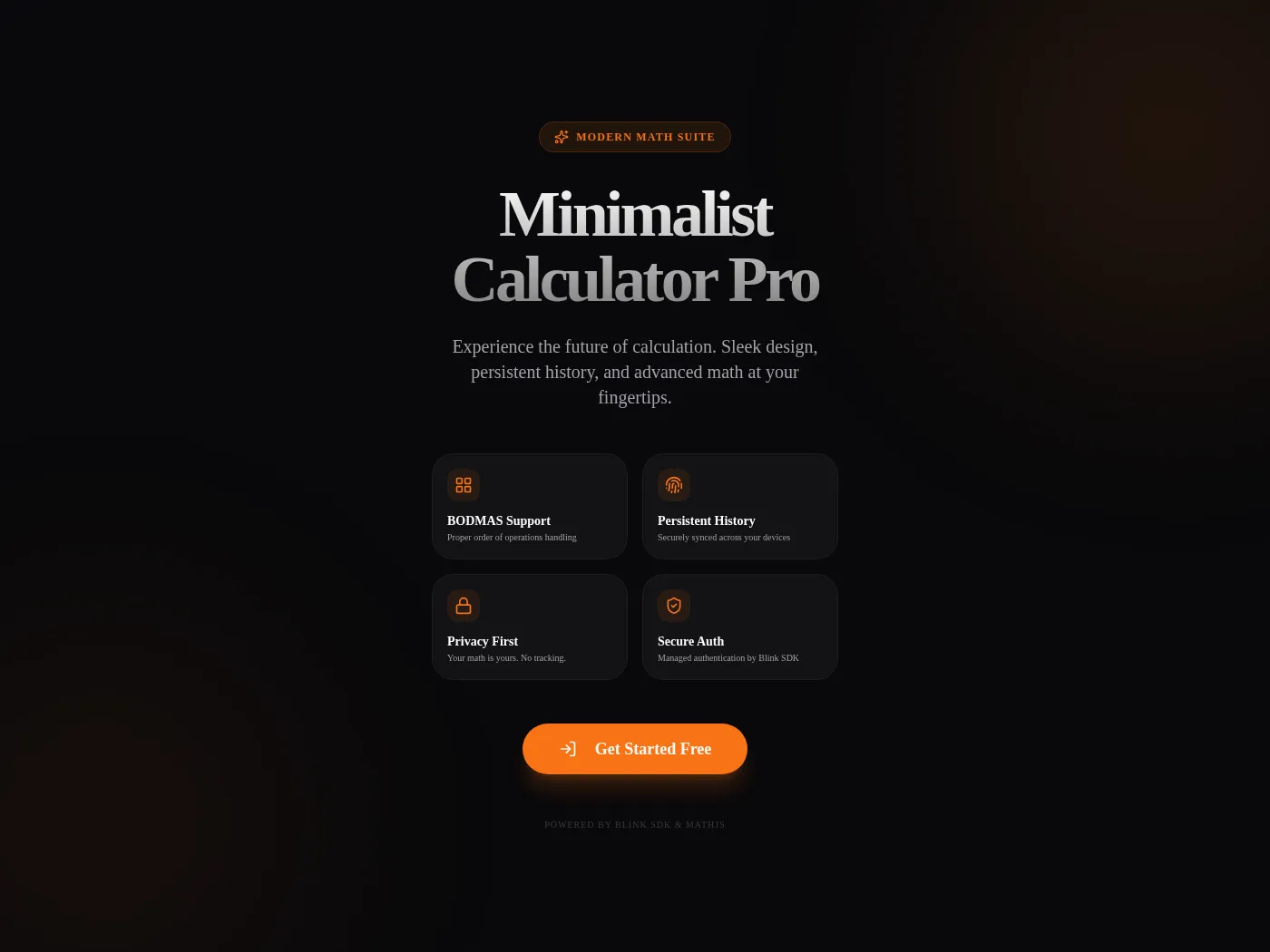 Minimalist Calculator Pro