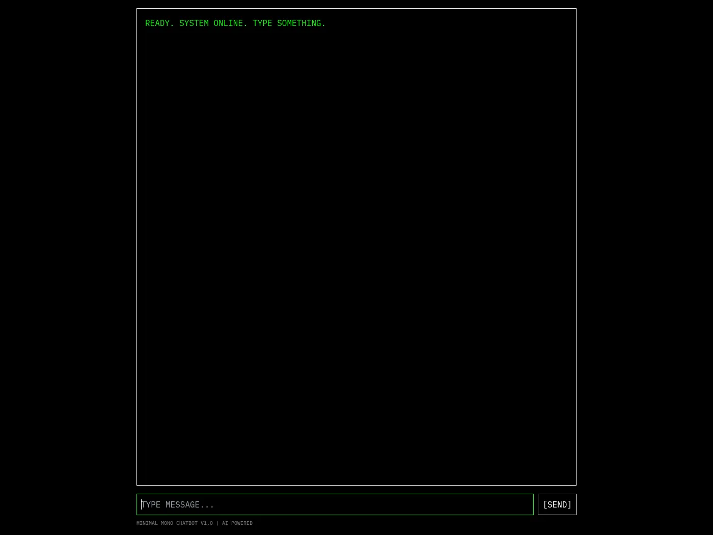 Minimal Mono Chatbot