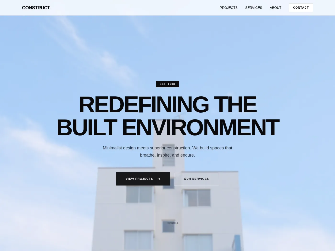 Minimalist Construction Site