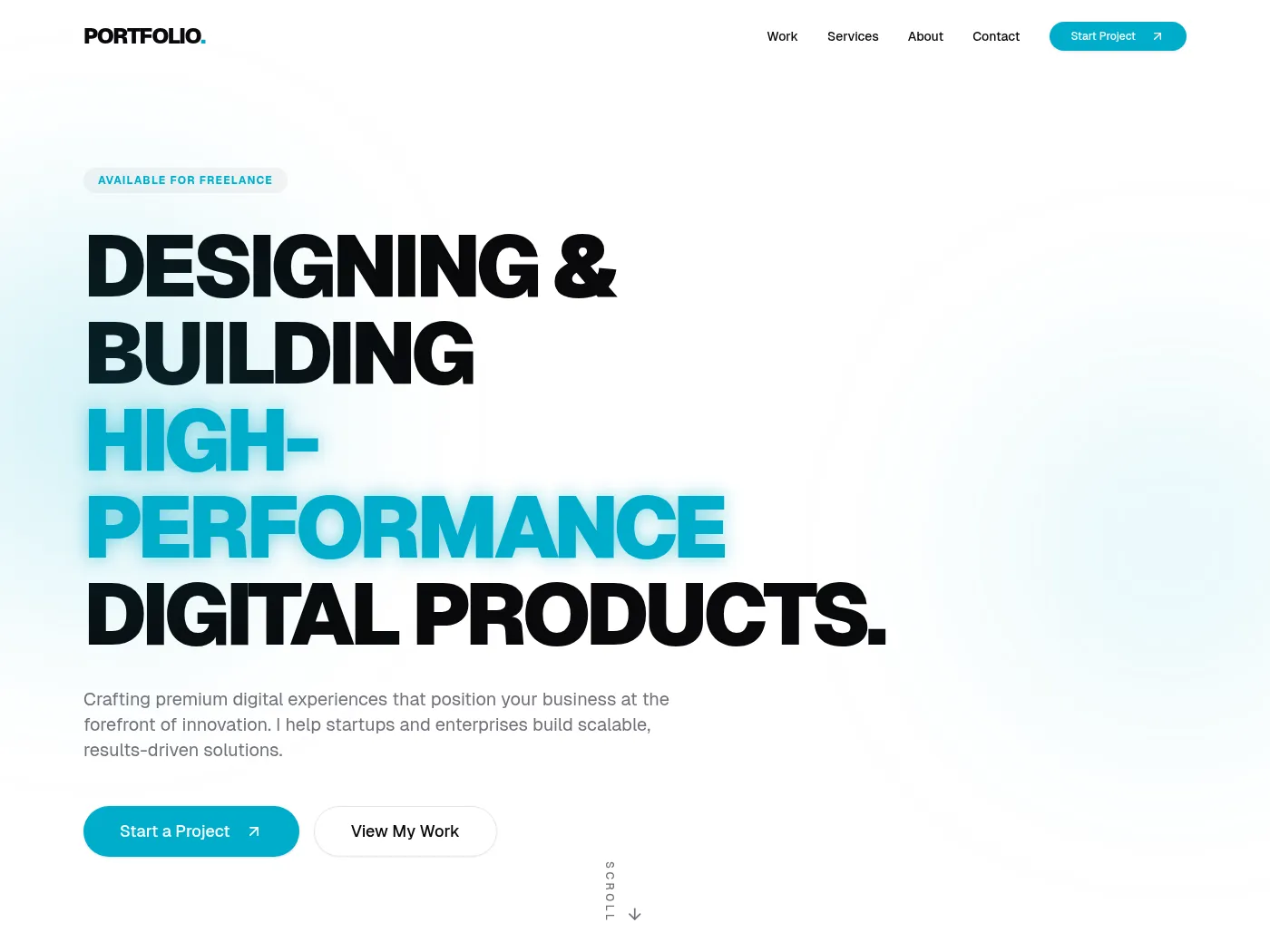 Minimal Dark Portfolio