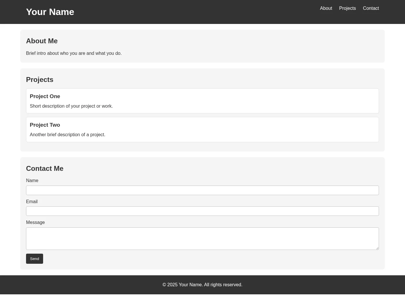 Minimalist Portfolio Site