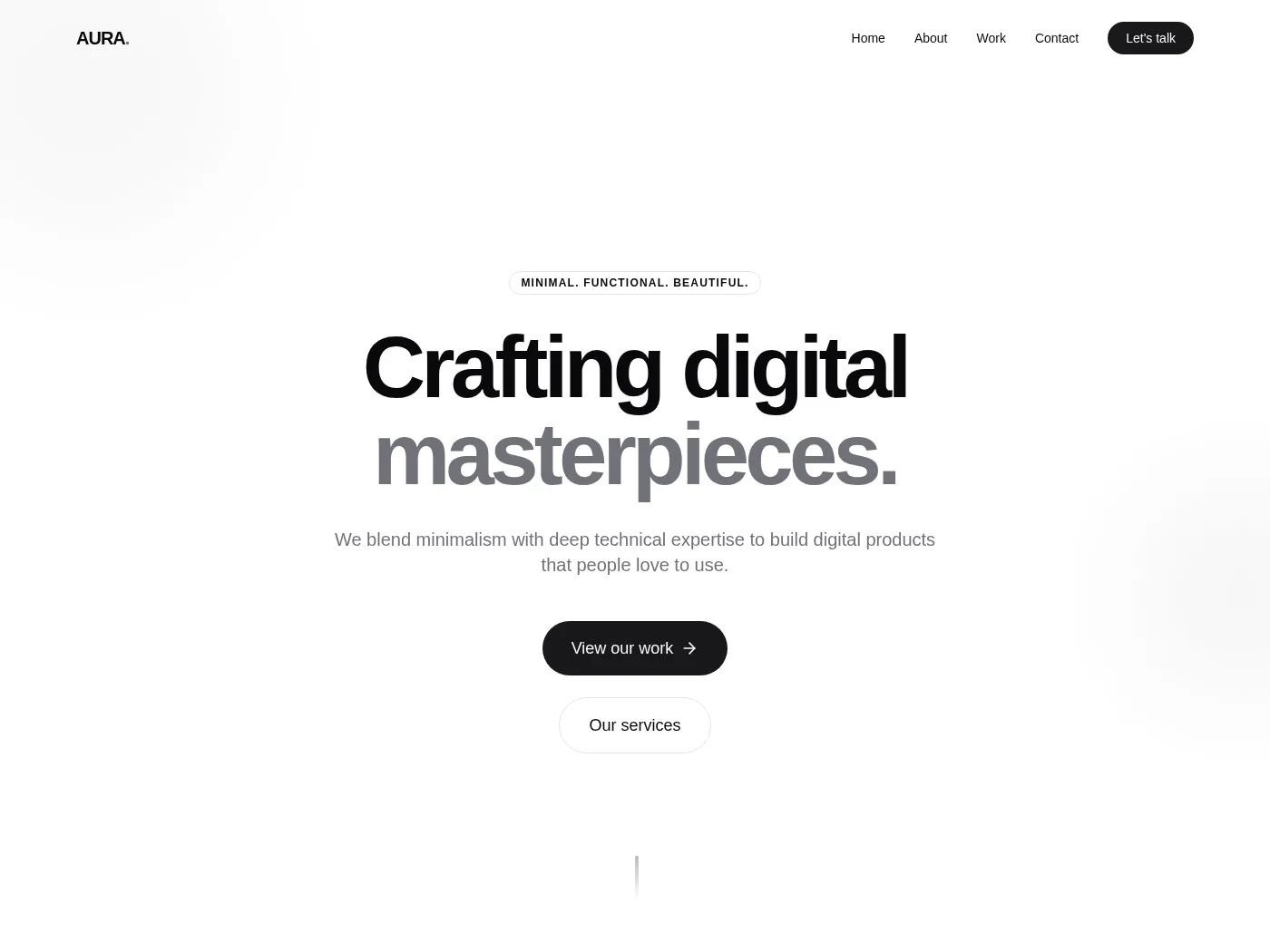 Minimal Landing Page