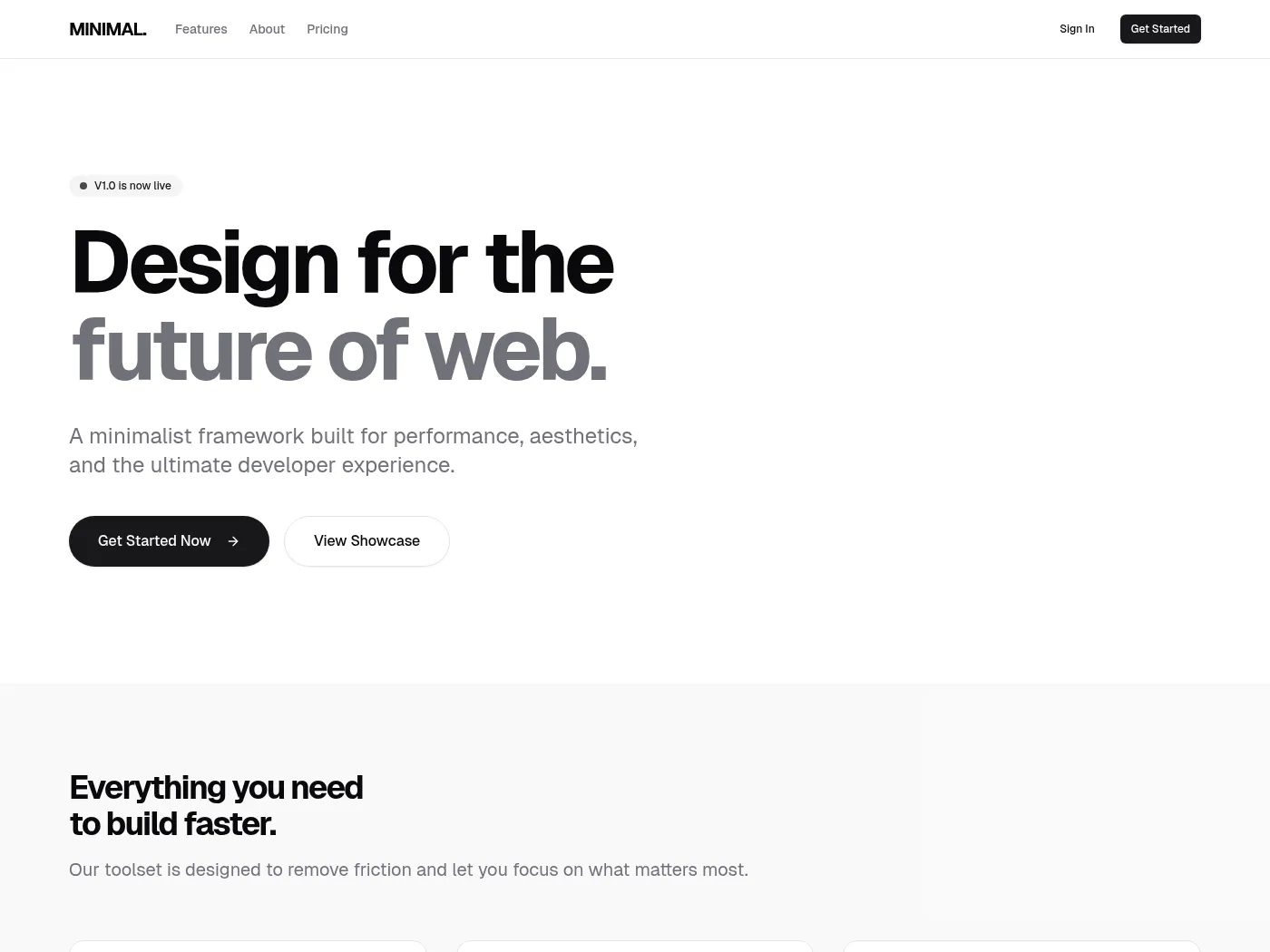Minimalist Landing Page