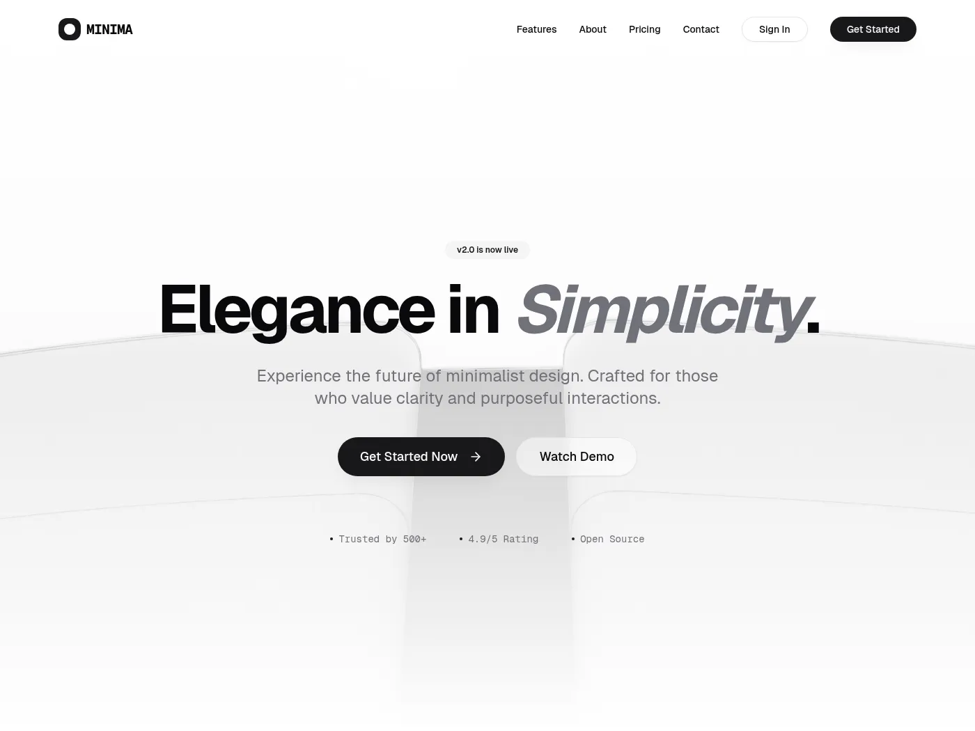 Minimalist Landing Page