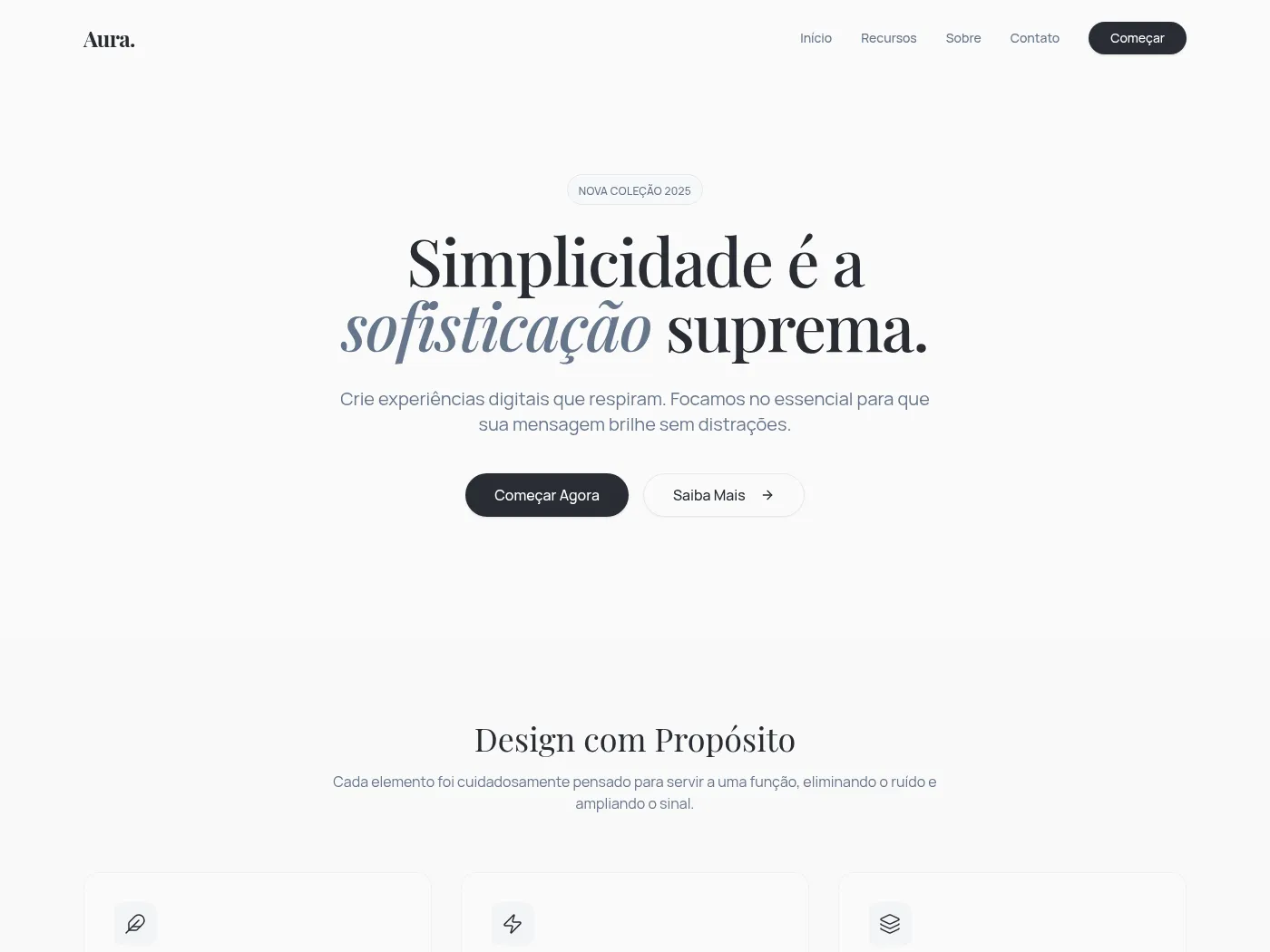 Minimalist Landing Page