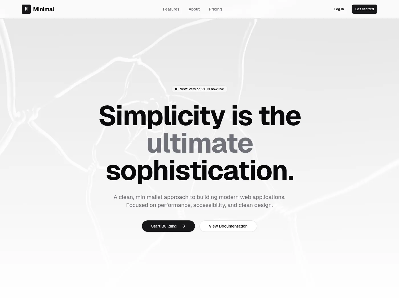 Minimal Landing Page