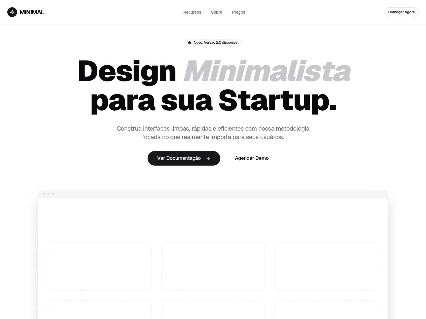 Minimal Landing Page