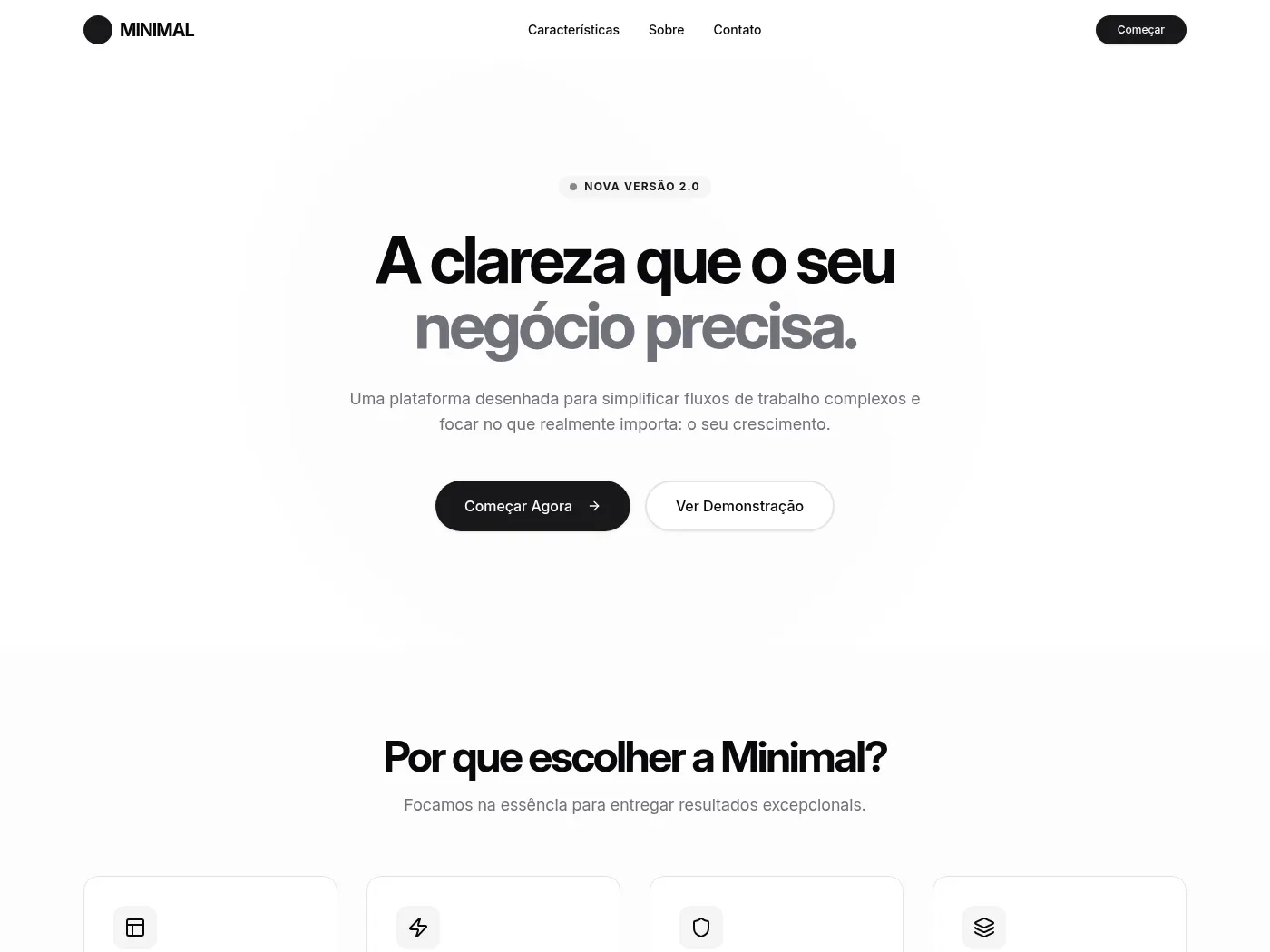 Minimalist Landing Page