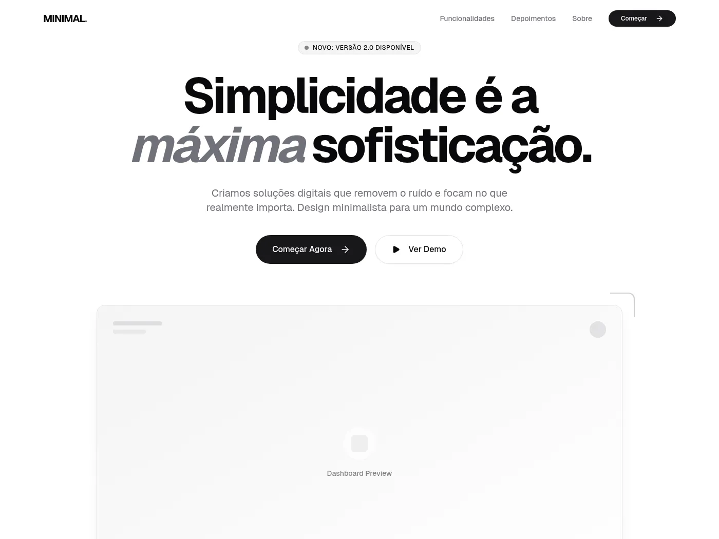Minimalist Landing Page