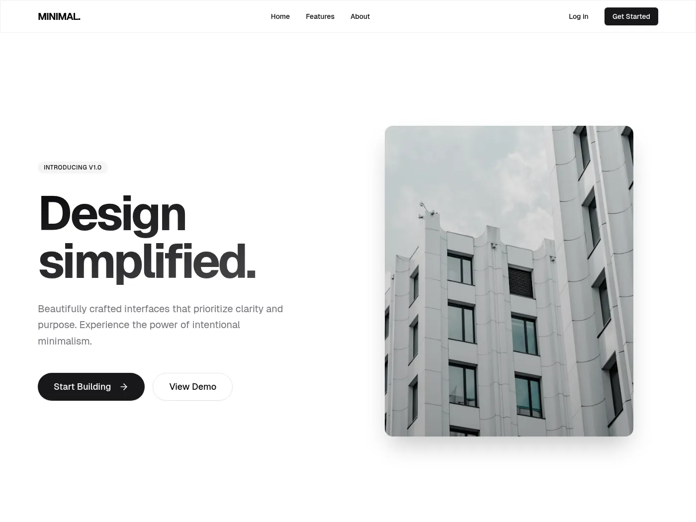 Minimalist Landing Page
