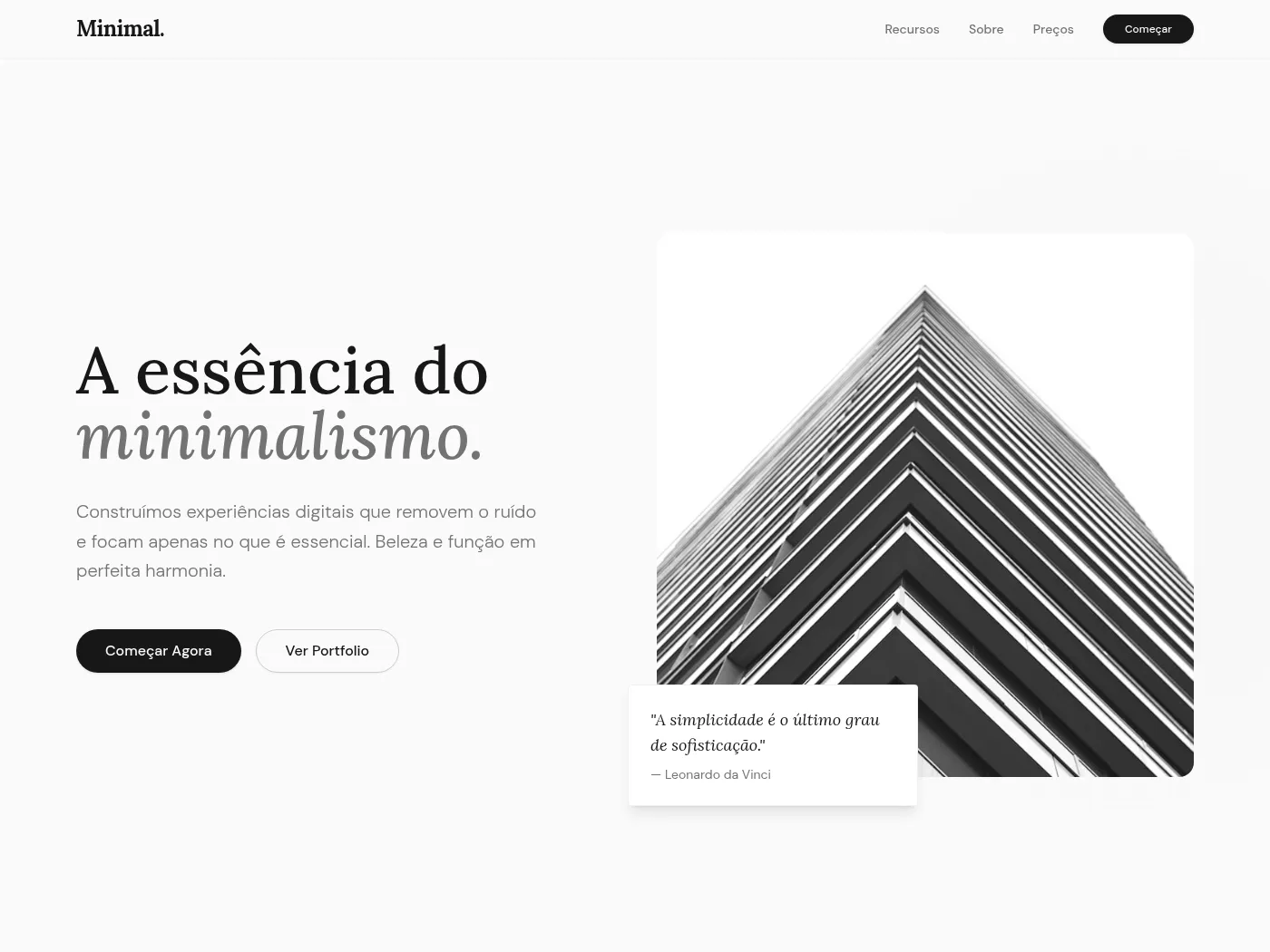 Minimal Landing Page