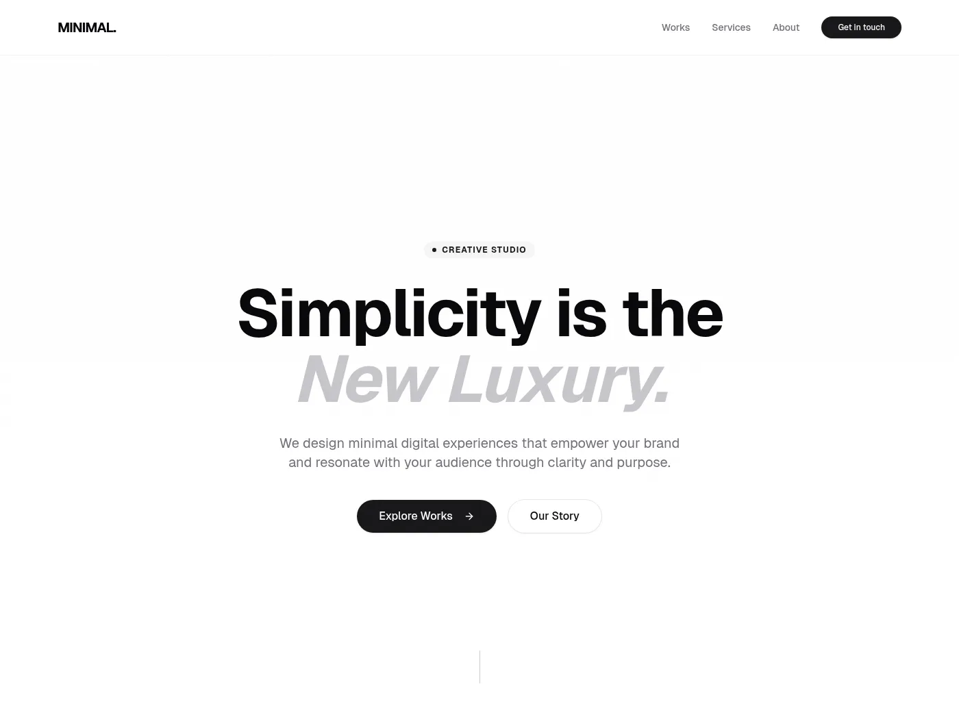 Minimalist Landing Page