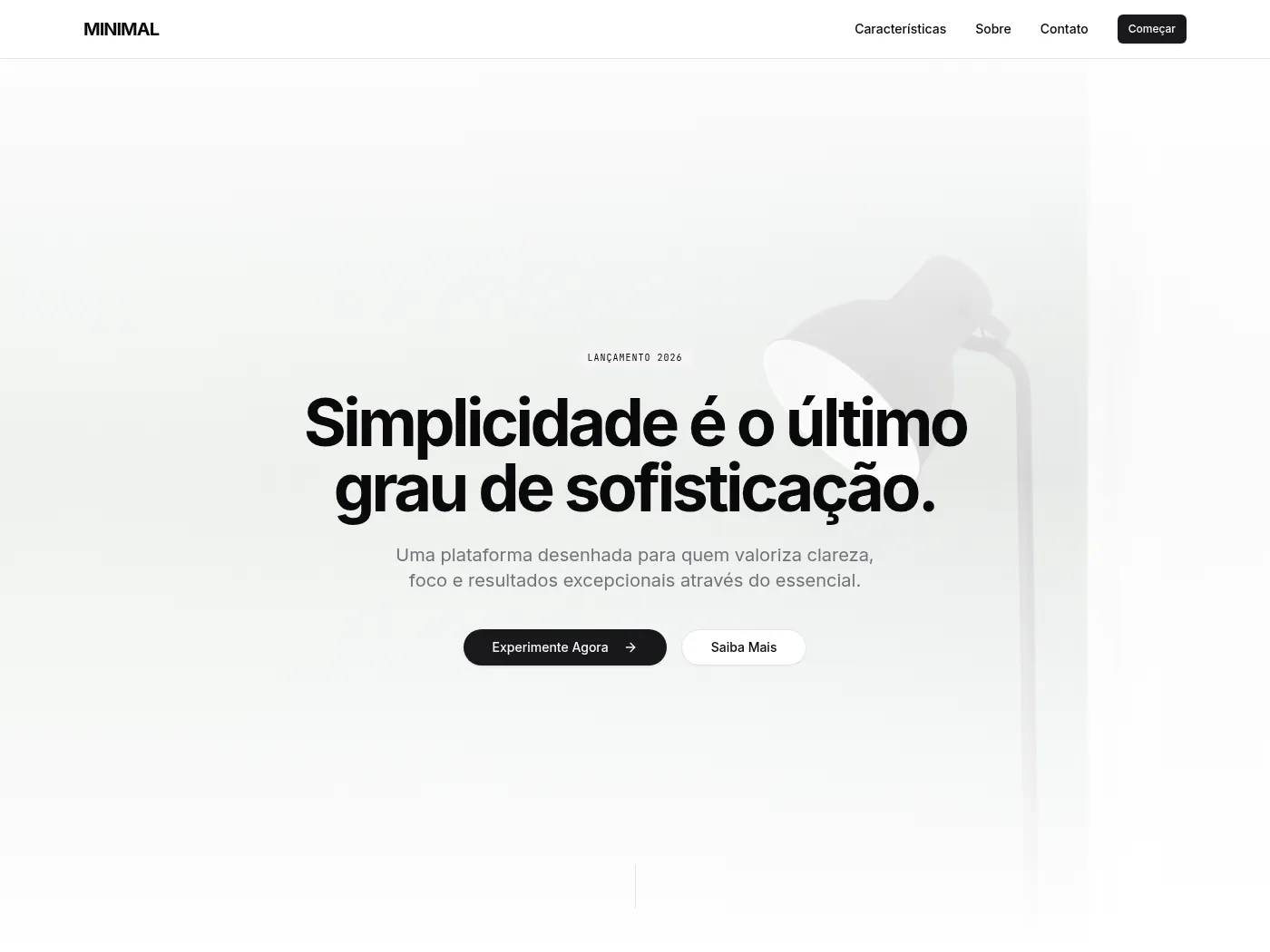 Minimalist Landing Page