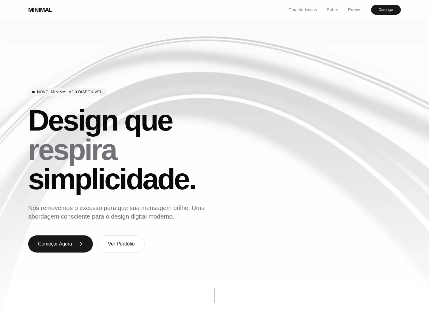 Minimalist Landing Page