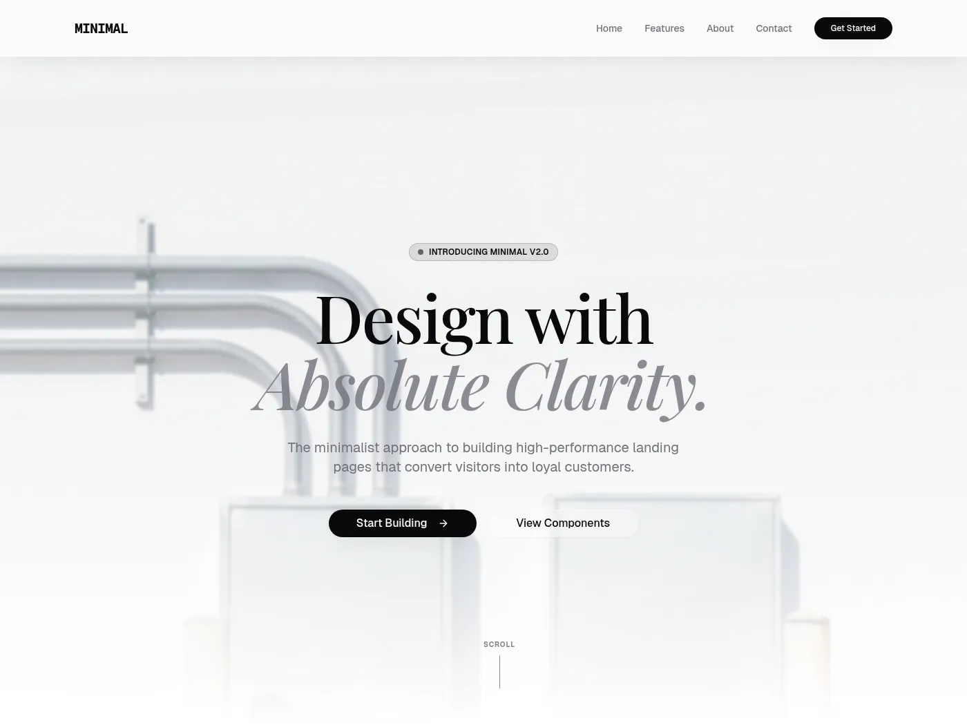 Minimalist Landing Page