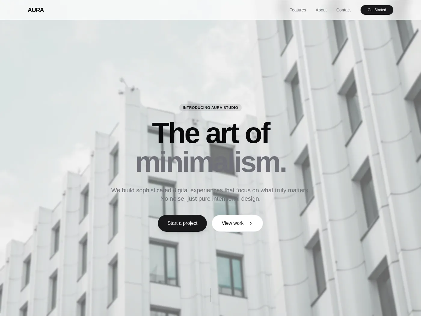 Minimalist Landing Page