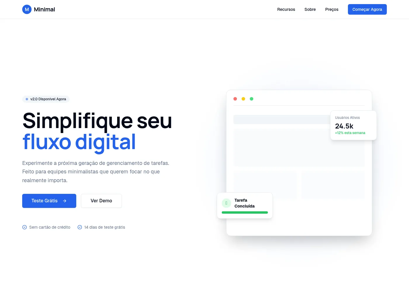 Minimal Landing Page