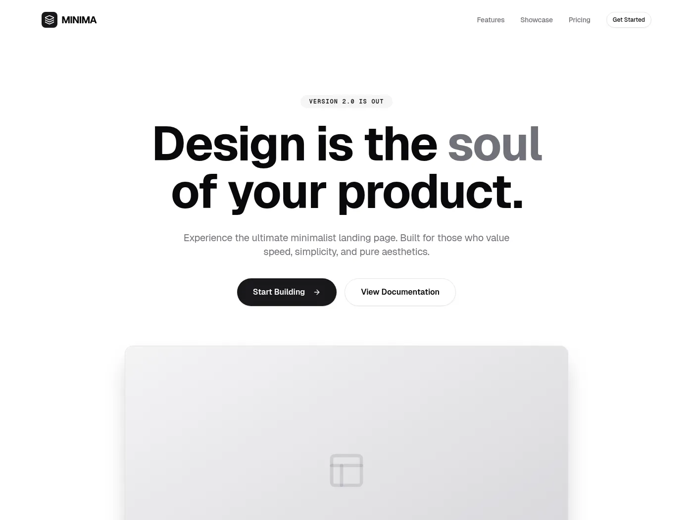 Minimalist Landing Page