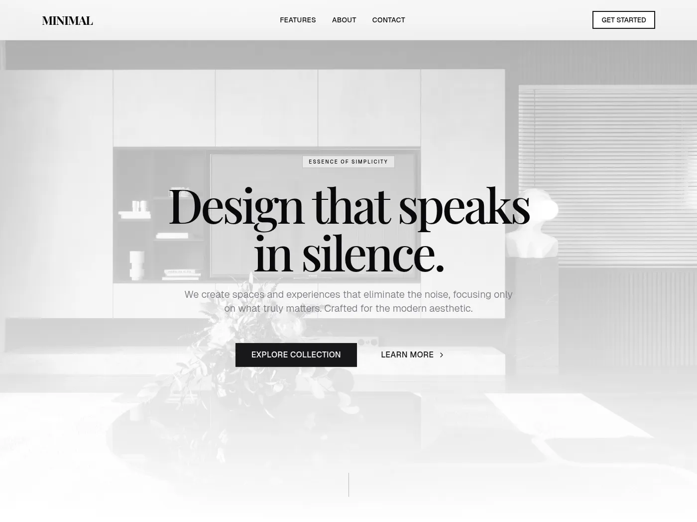 Minimal Landing Page