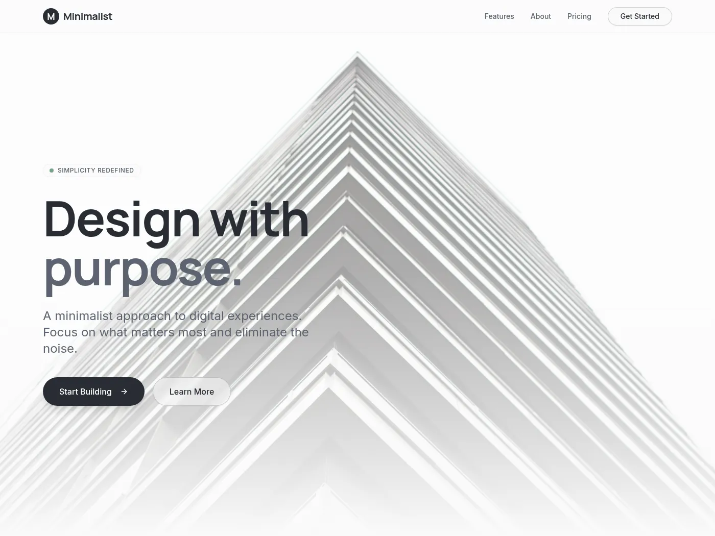 Minimalist Landing Page