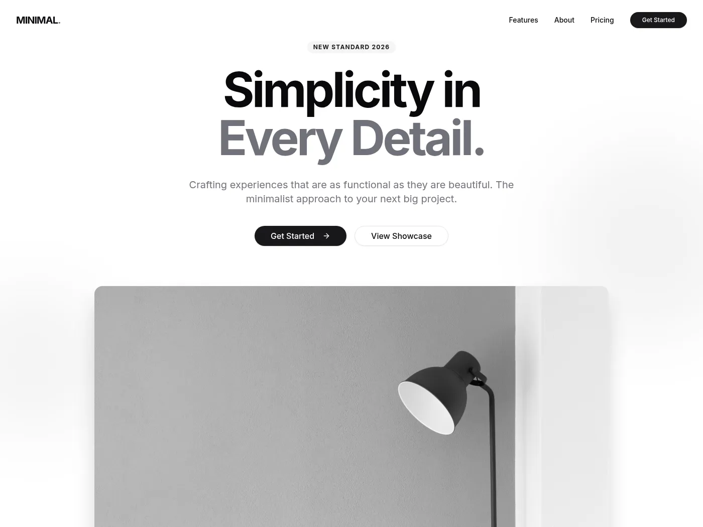 Minimalist Landing Page