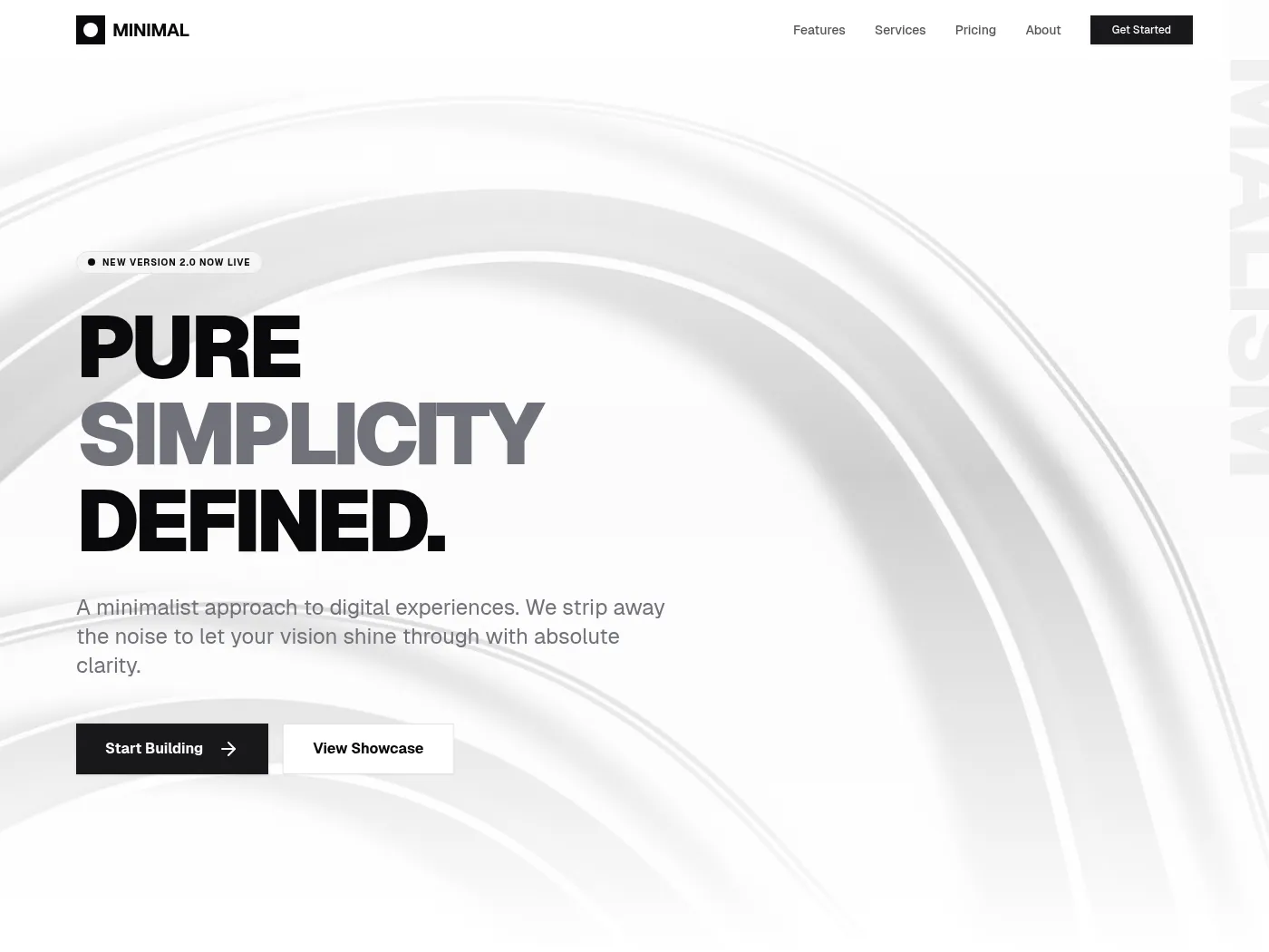 Minimal Landing Page