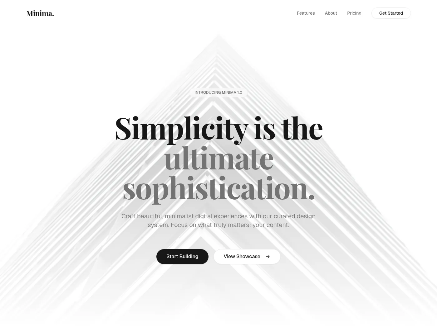 Minimalist Landing Page