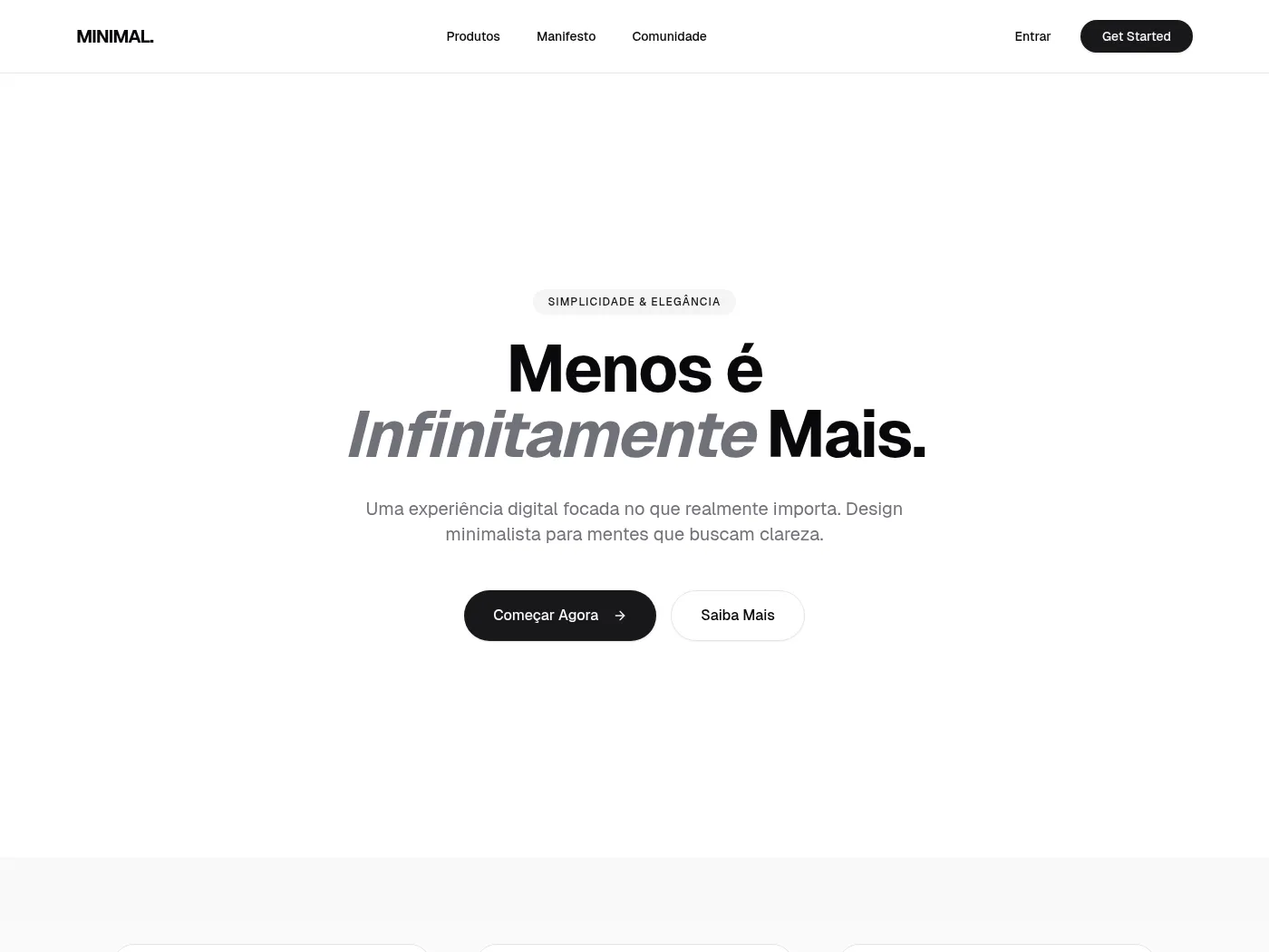 Minimalist Landing Page