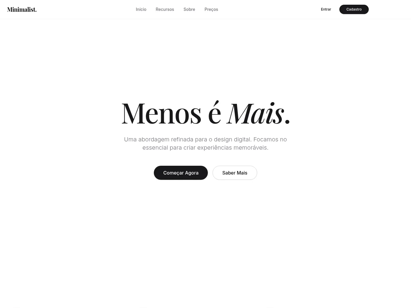 Minimalist Landing Page