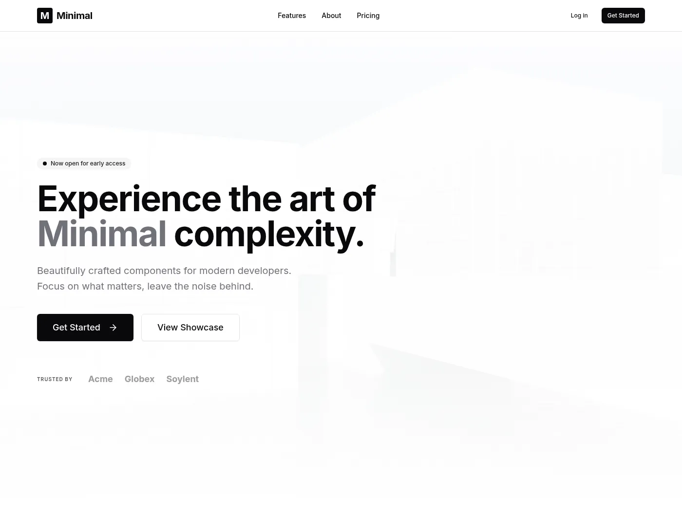 Minimal Landing Page