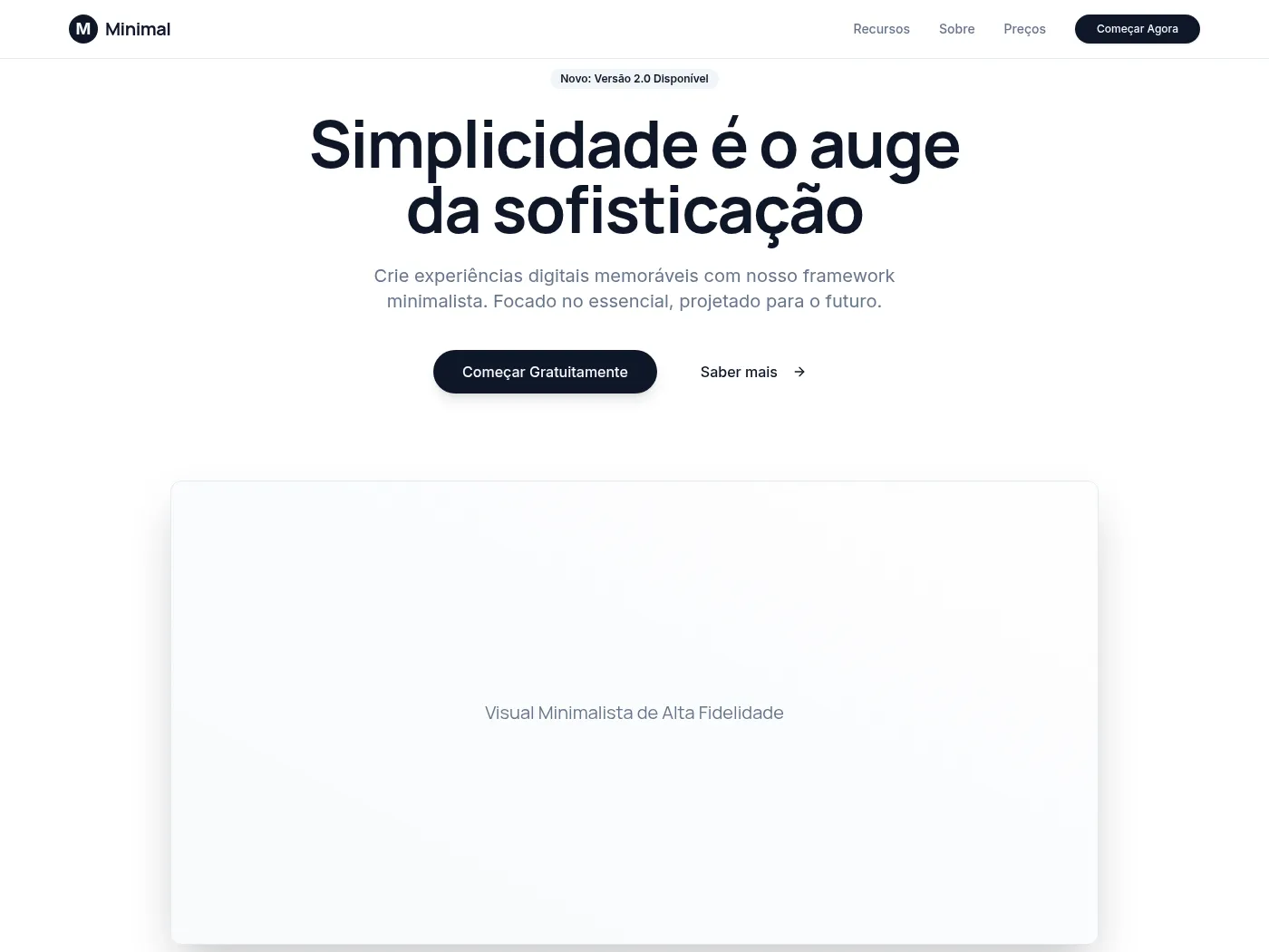 Minimal Landing Page