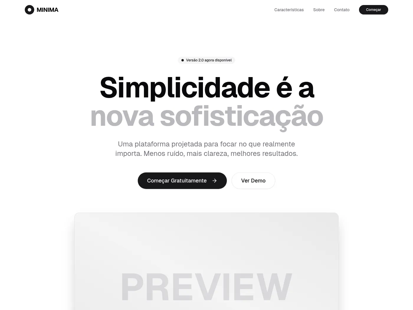 Minimalist Landing Page