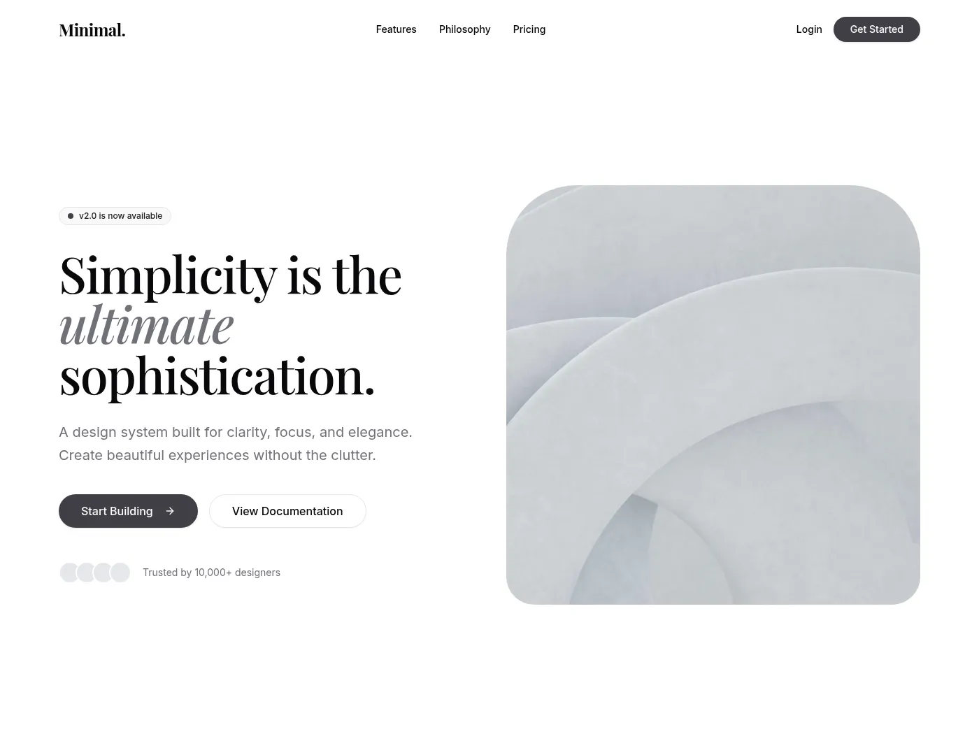 Minimalist Landing Page