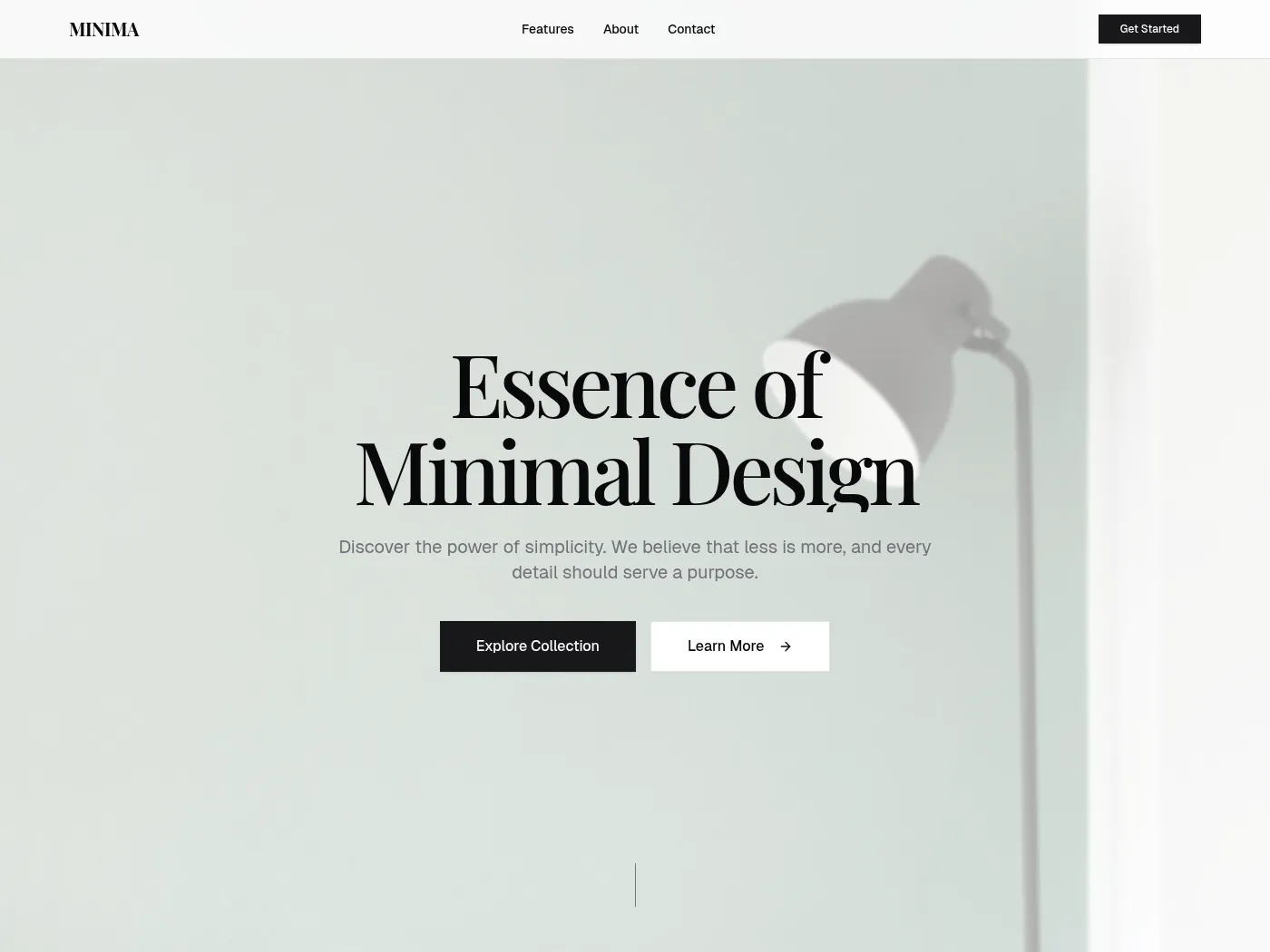 Minimalist Landing Page