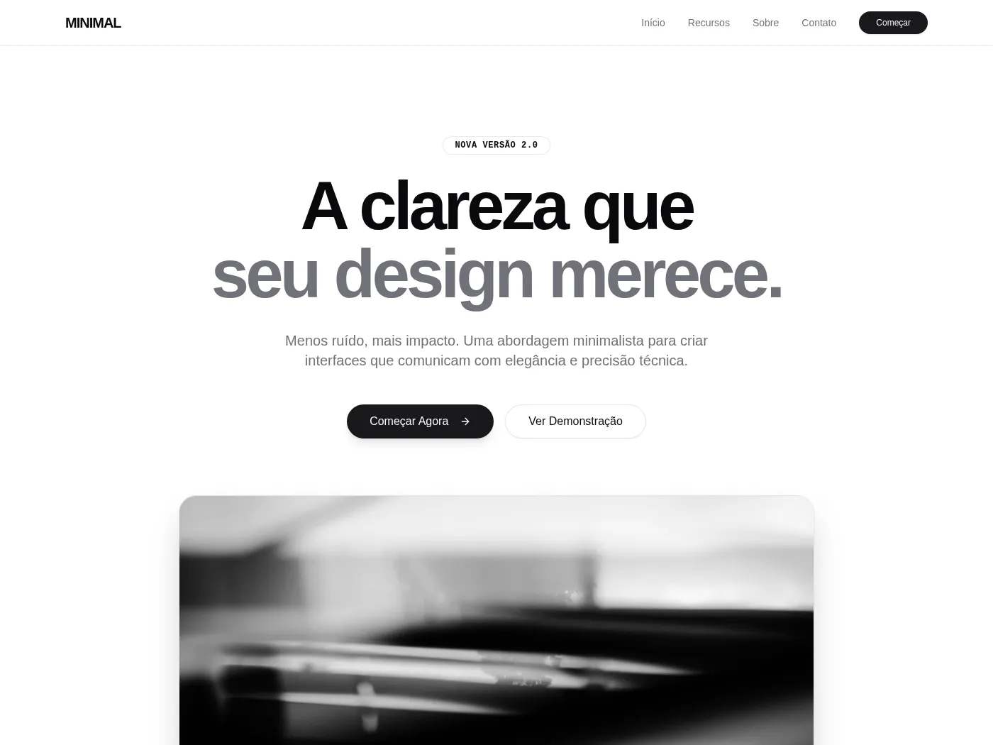 Minimal Landing Page