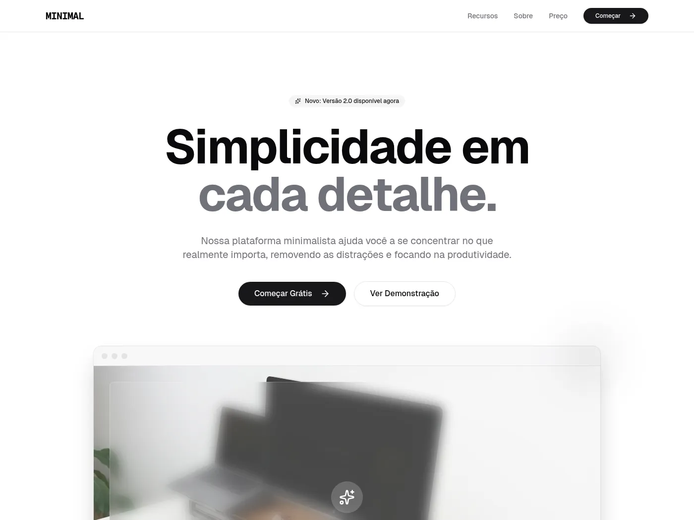 Minimalist Landing Page