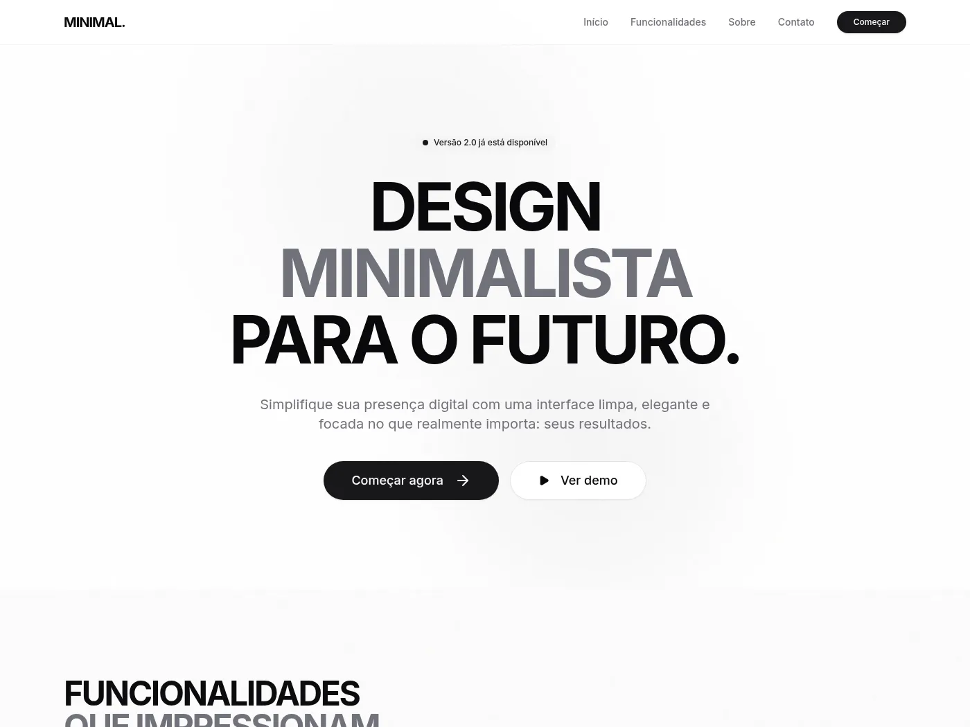 Minimalist Landing Page