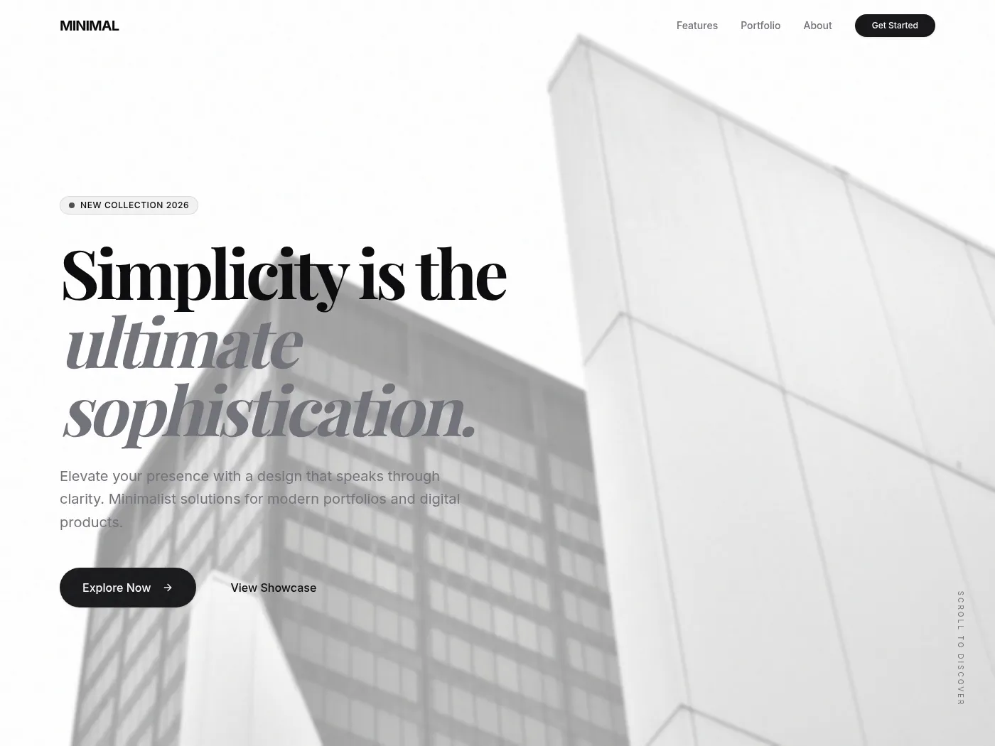 Minimalist Landing Page