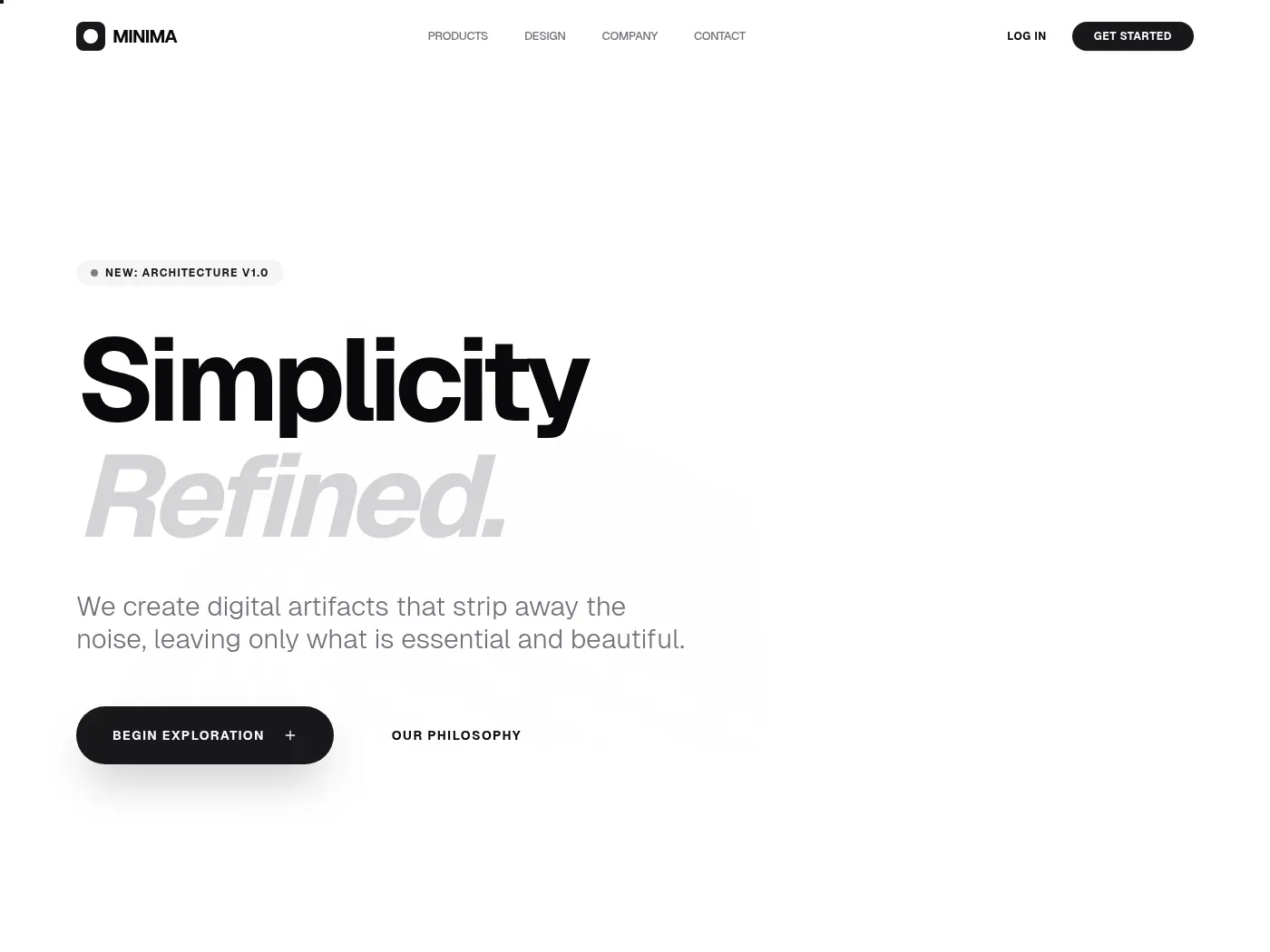 Minimalist Landing Page