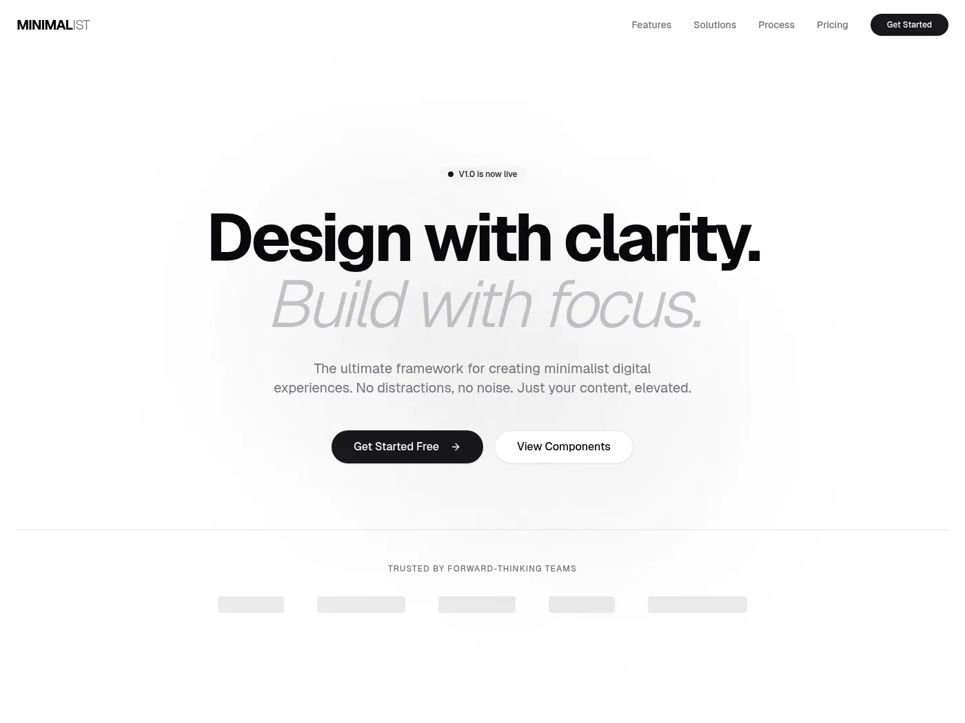 Minimalist Landing Page