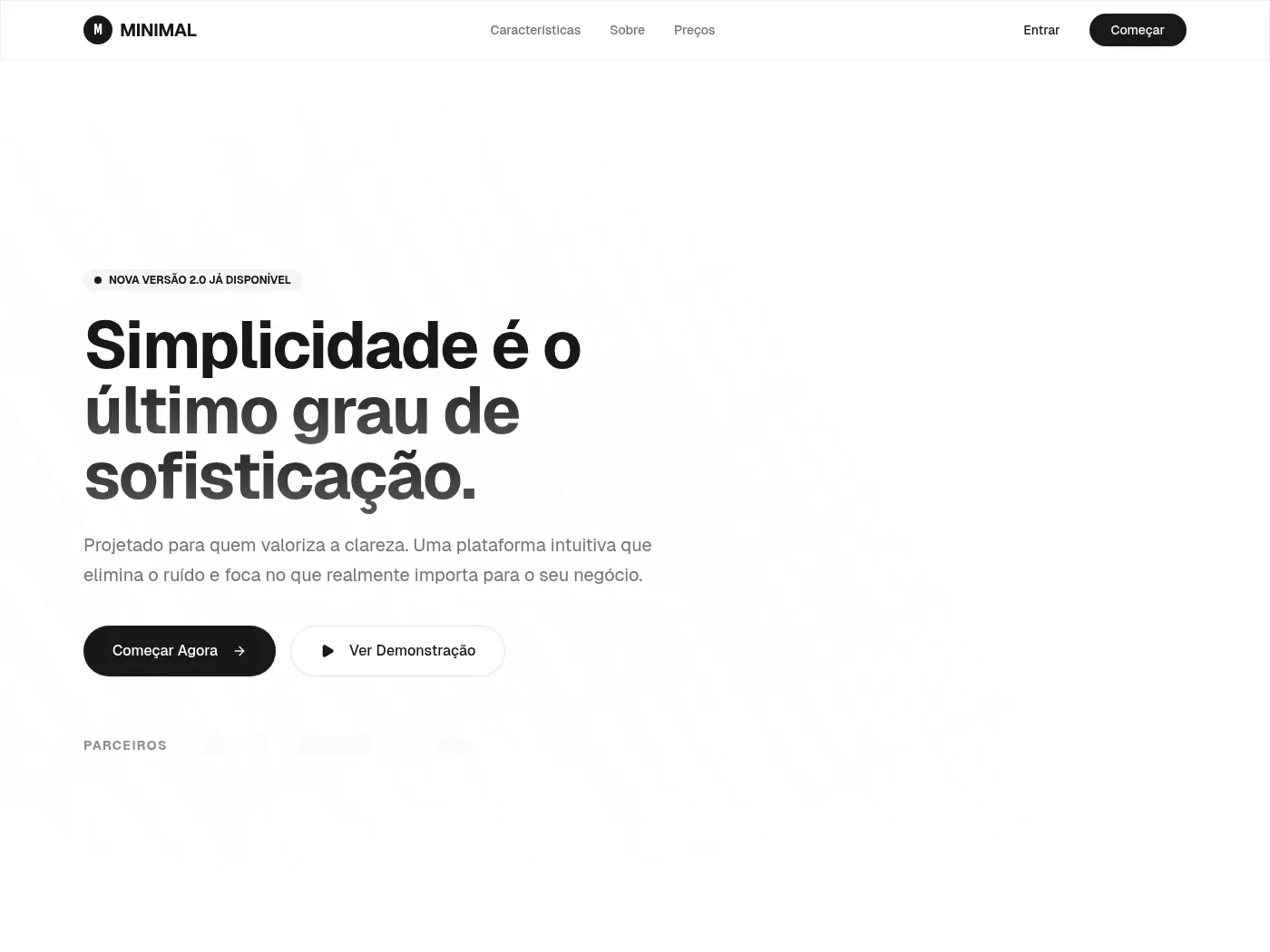 Minimal Landing Page