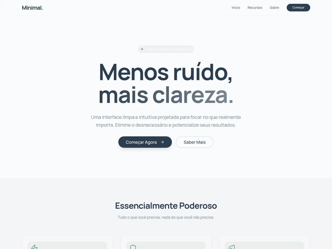 Minimalist Landing Page