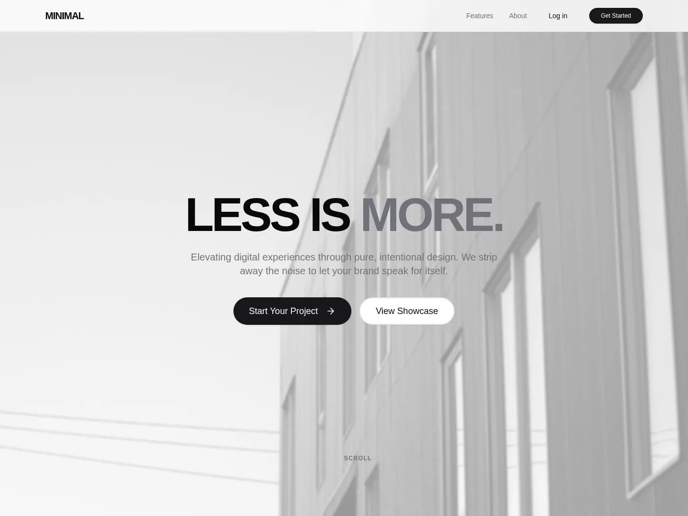 Minimalista Landing Page