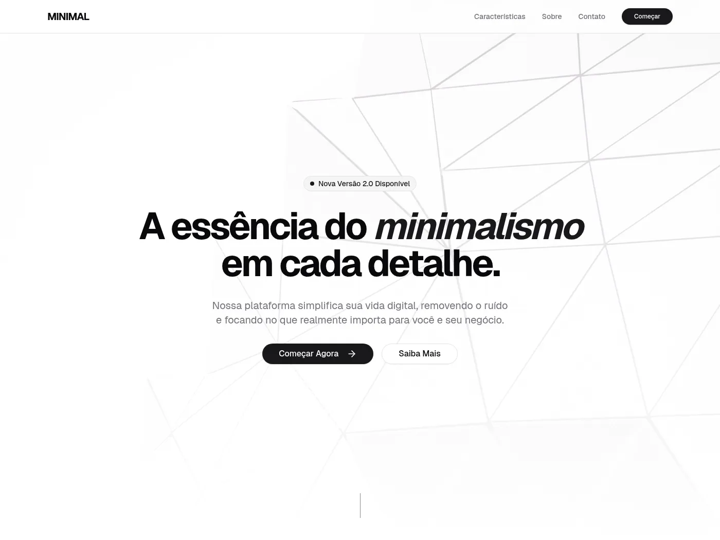 Minimalist Landing Page