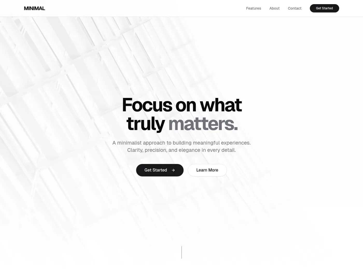 Minimalist Landing Page