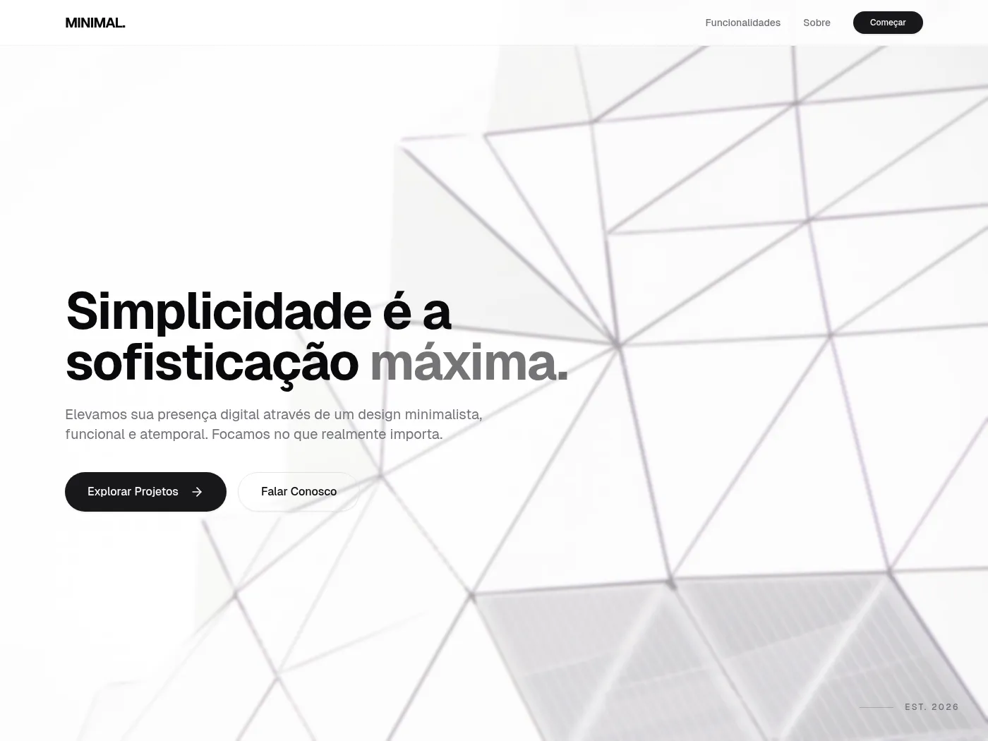 Minimalist Landing Page