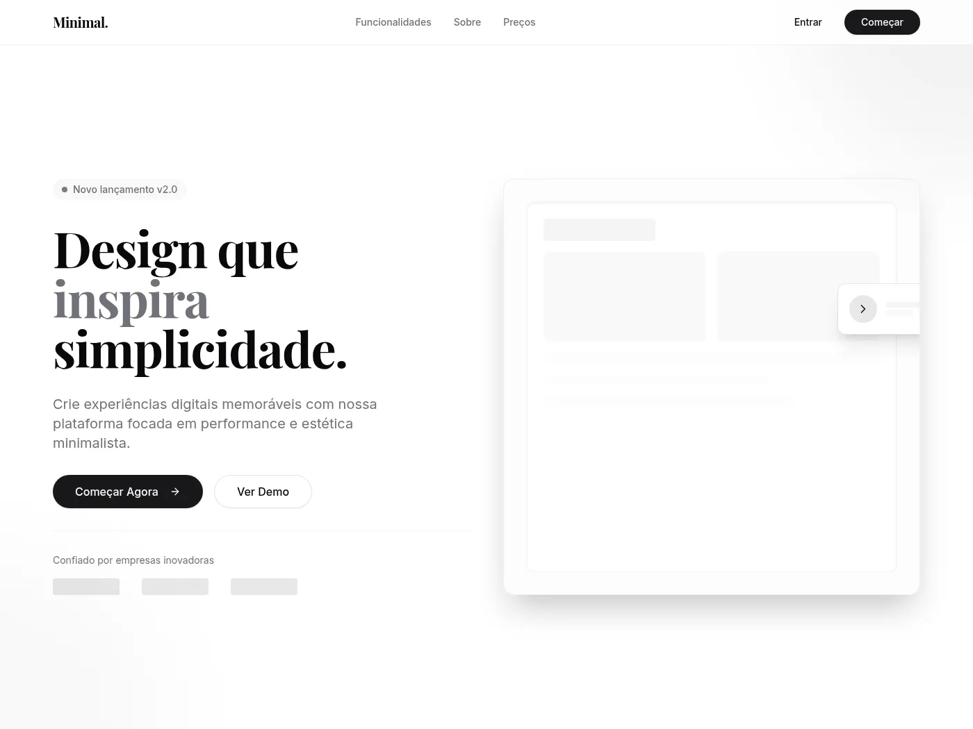 Minimalist Landing Page