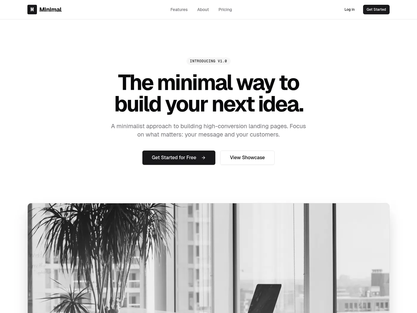 Minimalist Landing Page