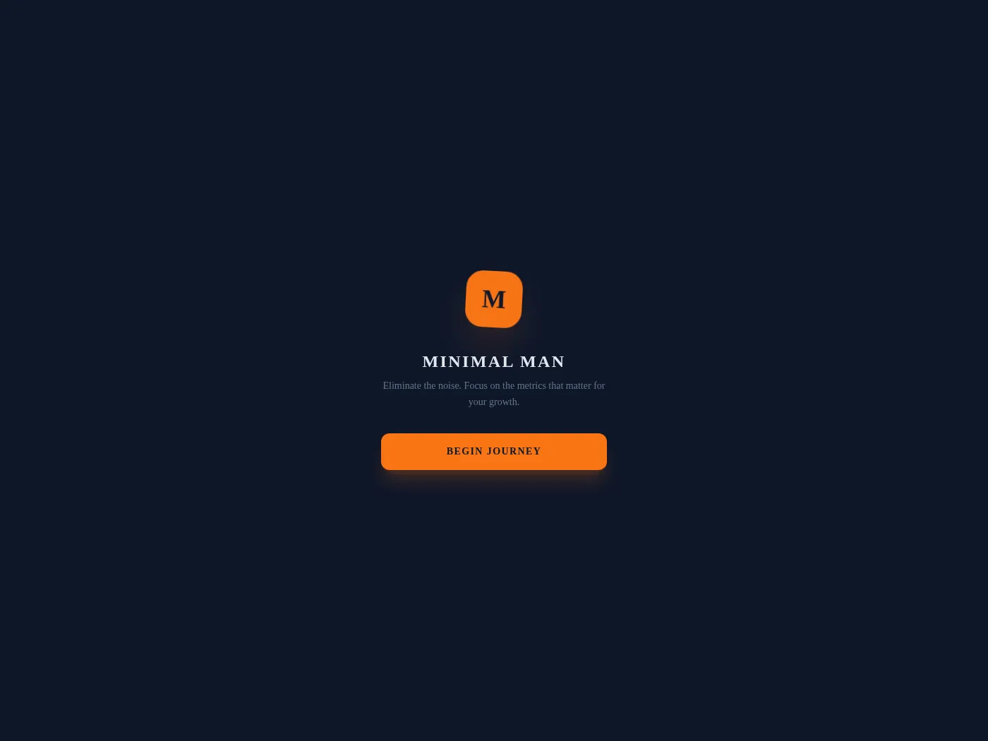 Minimal Man Dashboard