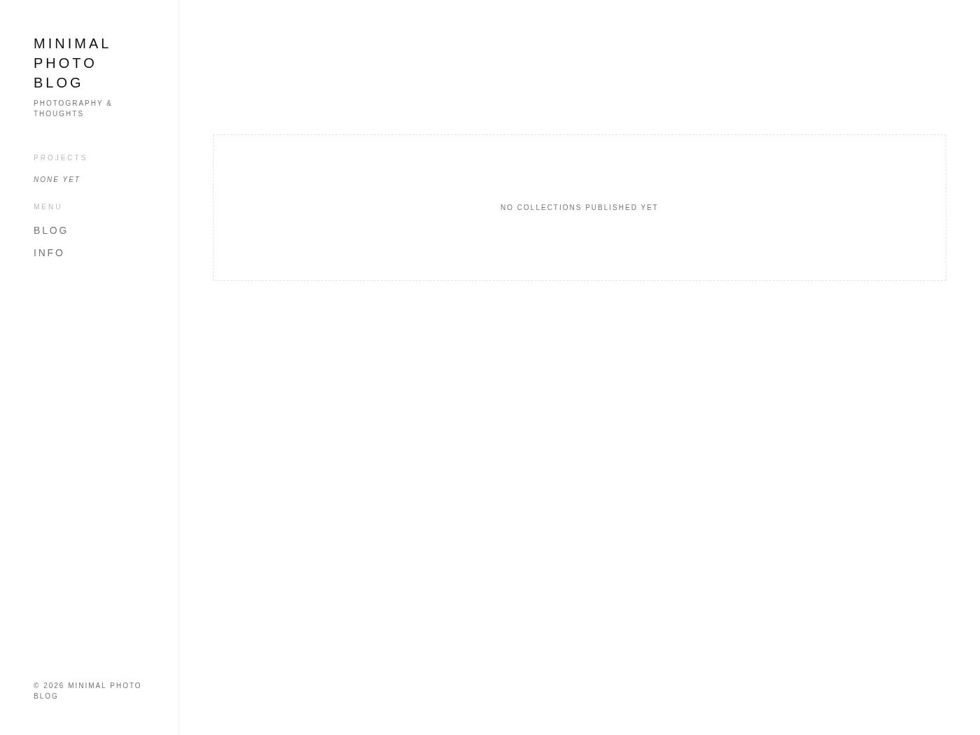 Minimal Photo Blog